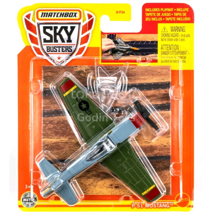 Jual Matchbox Sky Busters P-51 Mustang diecast -14a | Shopee Indonesia