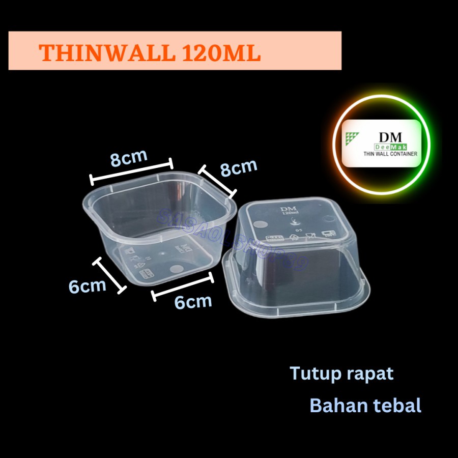Jual Thinwall DM 120ml kotak Twinwall bening | Shopee Indonesia