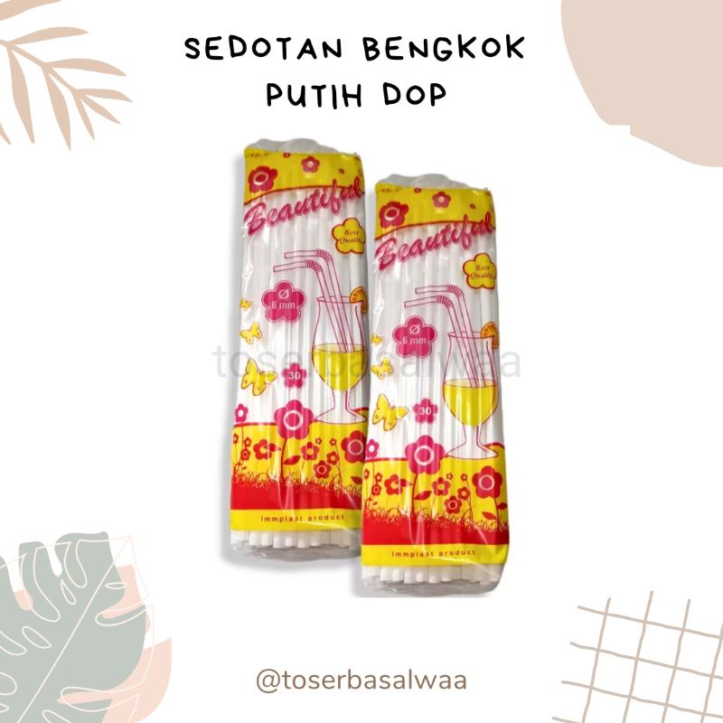 Jual Sedotan Bengkok Putih Dop 35pcs | Shopee Indonesia