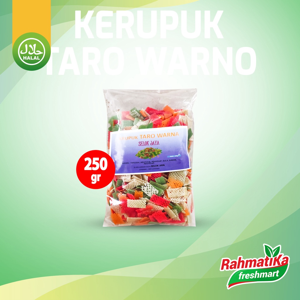 Jual Krupuk Taro Warna / Kerupuk Taro Warna Cap Selok Jaya 250 gram ...