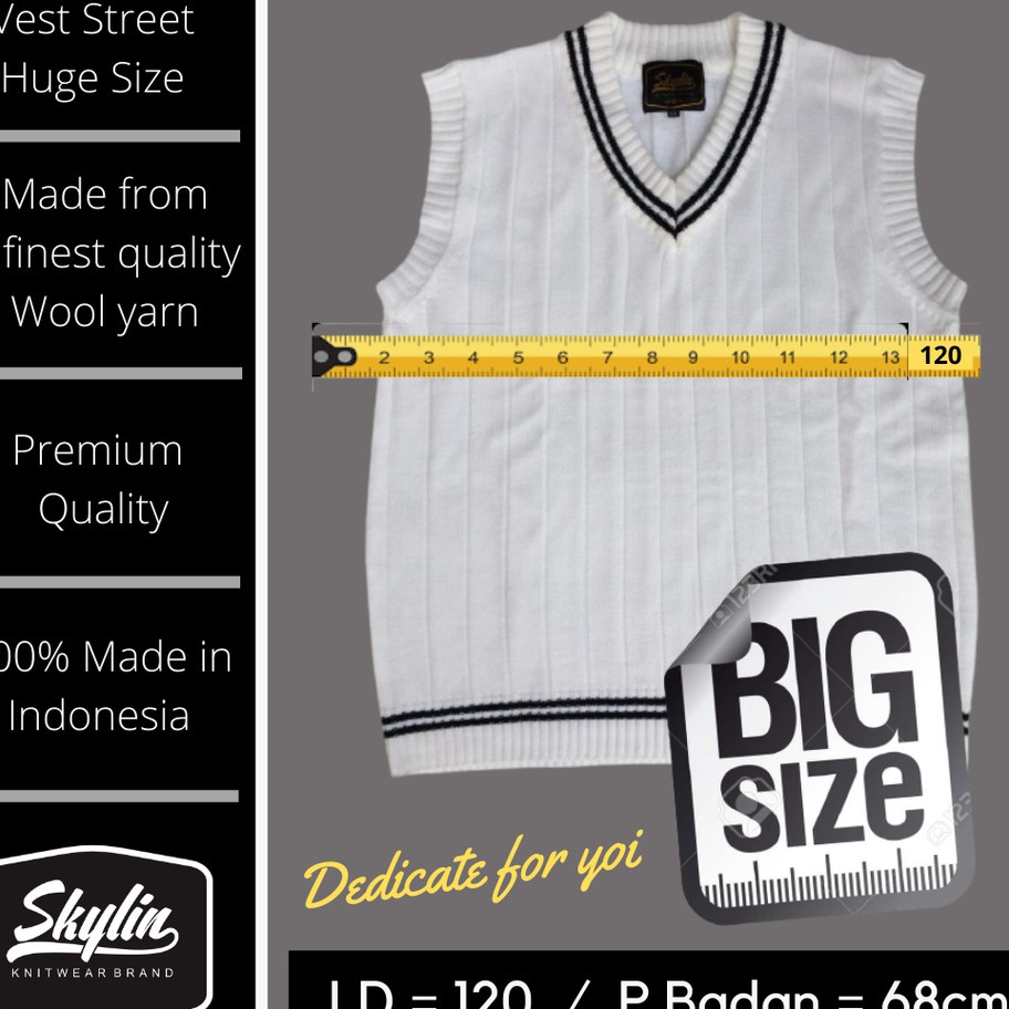 Jual ATA504 Vest Huge size - Rompi Big Size LD 120cm ukuran jumbo ...