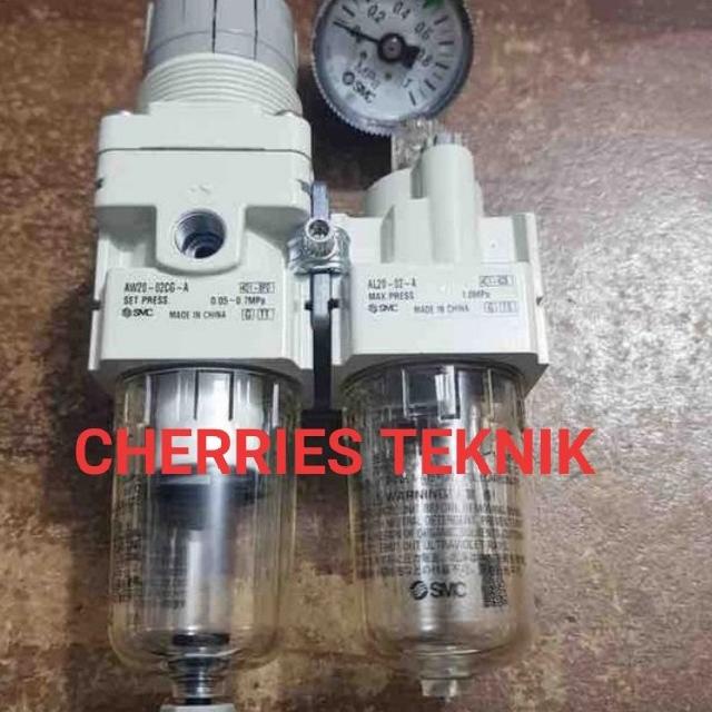 Jual Air Filter Regulator Lubricator SMC AC 20A-02G | Shopee Indonesia