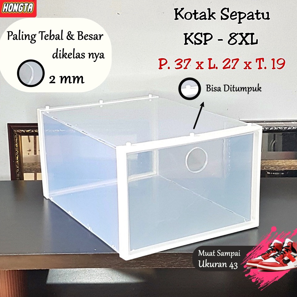 Jual Wtb HONGTA - Kotak Sepatu Transparan Size XL (kode = KSP XL ...