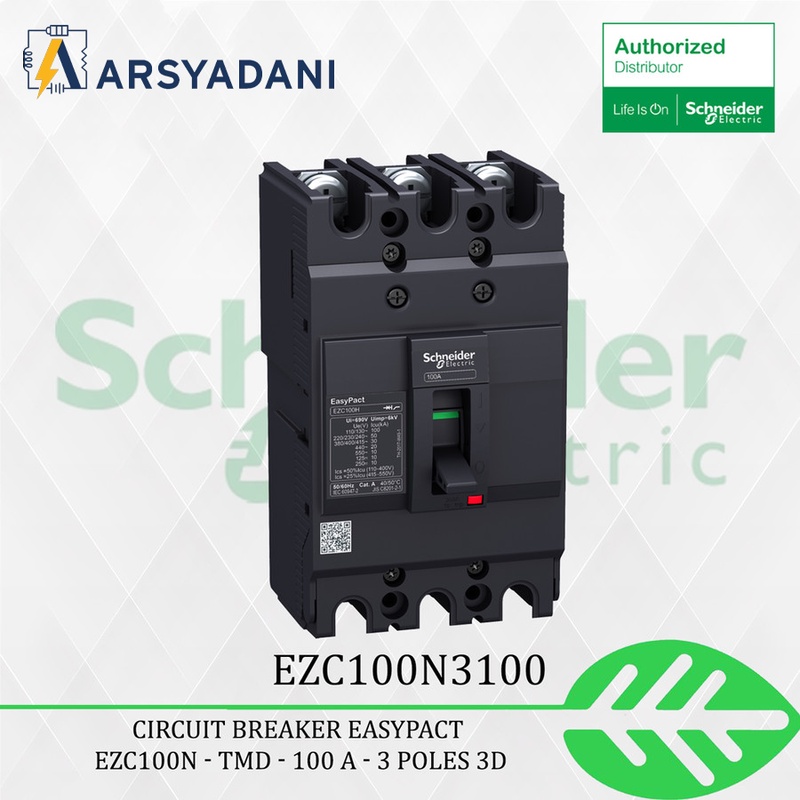 Jual EZC100N3100 - Circuit breaker Schneider Easypact EZC100N TMD 100A 3P | Shopee Indonesia