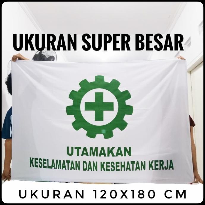 Jual BENDERA K3 STANDAR DEPNAKER 120x180 CM PREMIUM - UKURAN SUPER ...