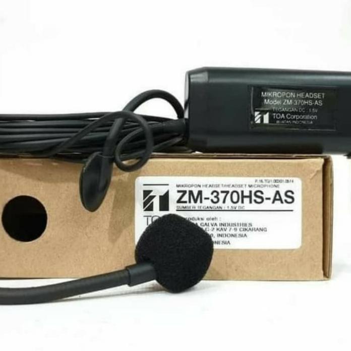 Jual TOA MICROPHONE HEADSET ZM 370 HS ORIGINAL MIC MIC BANDO IMAM VOKAL ...