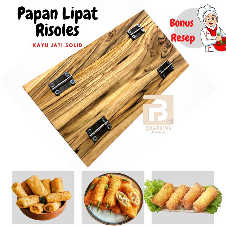 Jual [Miliki Segera] Papan Lipat Risoles Alat Pencetak Risol Kayu Jati ...