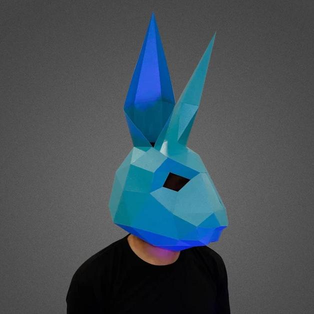 Jual Promo Papercraft Topeng Kelinci Premium 3D Unik Rabbit Mask ...