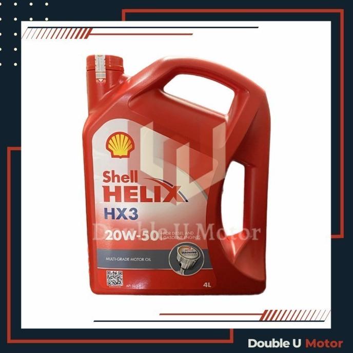 Jual Shell HX3 20W50 4Liter/Oli Mobil Shell Helix HX 3 20W 50 4 Liter ...