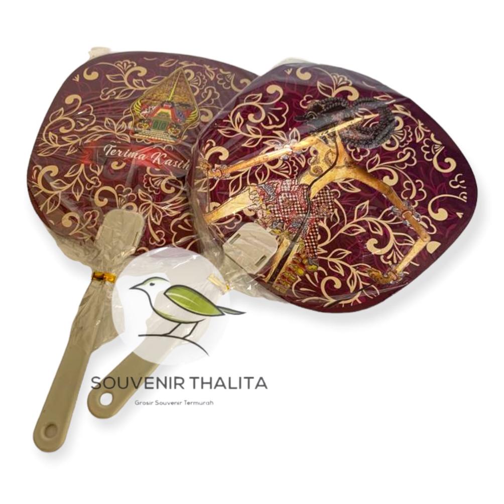 Jual SALE ( ISI 100PCS )SOUVENIR KIPAS WAYANG KEMASAN PLASTIK DAN BONUS ...