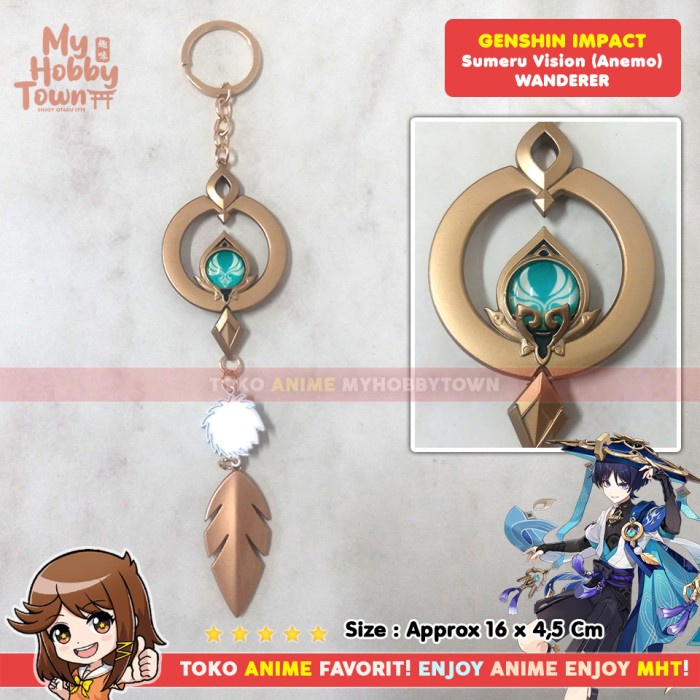 Jual Jualan Gantungan Kunci Vision Genshin Impact Sumeru Anemo Wanderer Bergaransi | Shopee ...