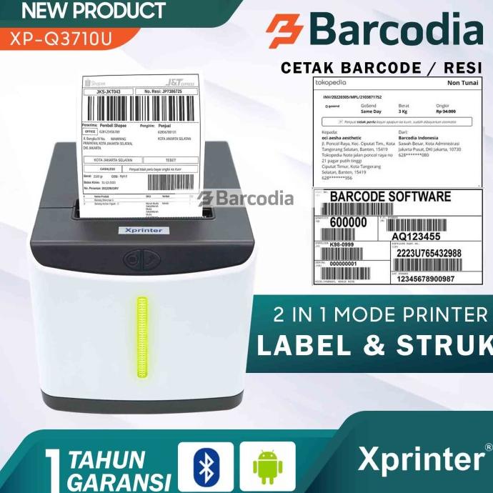 Jual Printer Struk Kasir 80Mm & Barcode Sticker Label 2In1 Usb Lan ...