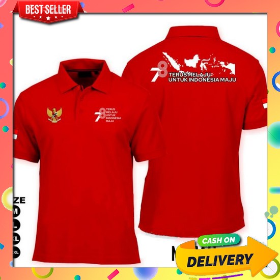 Jual Kaos Merah Putih Agustusan T-Shirt Paskibra Atasan Hut Ri Ke 78 Kaos Merdeka Merput Lengan ...