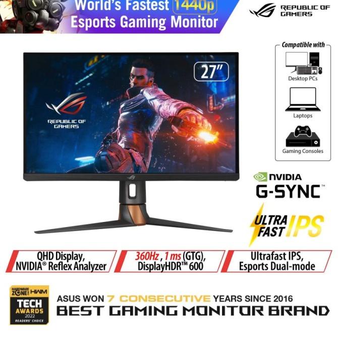 Jual Asus Rog Swift Pg27Aqn 27 Inch Gaming Monitor - Qhd Ips 360Hz 1Ms ...