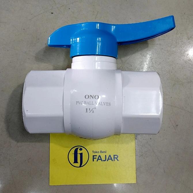 Jual :0:0:0] Ball valve PVC / stop kran plastik 1 1/2 inch = 1,5 inch ...