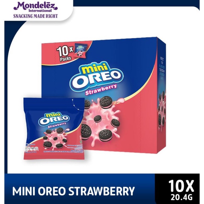 Jual Oreo MINI PACK 10 Pouch x 20 gr STRAWBERRY | Shopee Indonesia