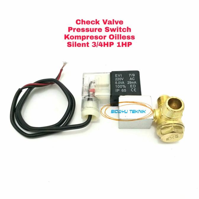 Jual Check Valve Pressure Switch Kompresor Oilless Silent | Shopee ...