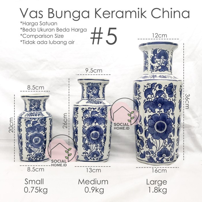 Jual [Vas] Vas Bunga Keramik Porcelain China Putih, Vas Imlek, Cny ...
