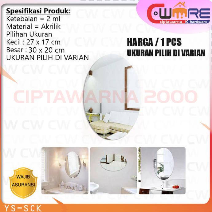 Jual Open DS] Sticker Cermin Dinding Wallpaper Mirror Kaca Acrylic ...
