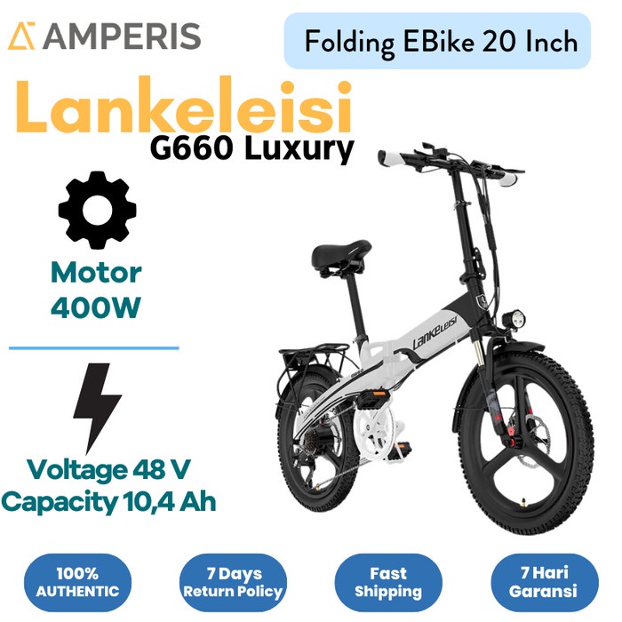 Jual Ebike Lipat Lankeleisi G660 LUXURY Sepeda Listrik | 48V 10.4Ah ...