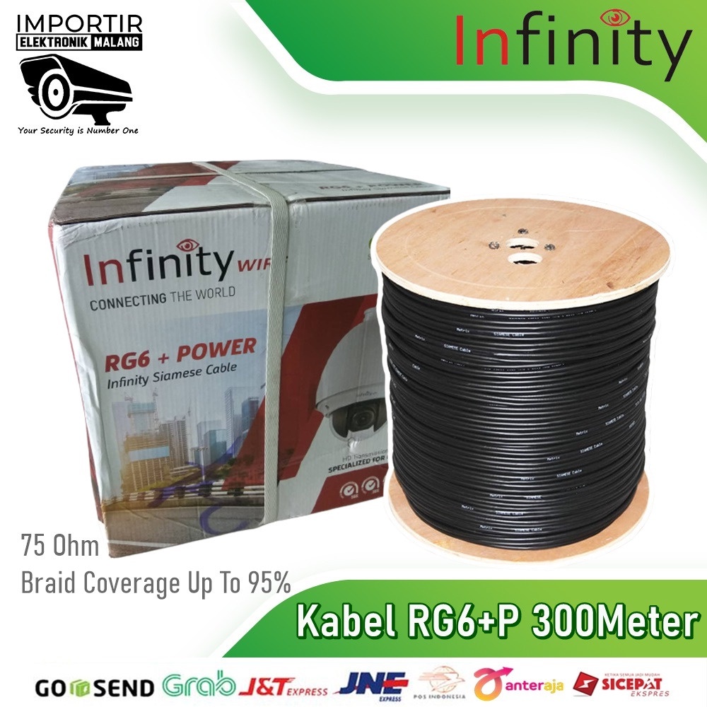Jual Kabel CCTV Coaxial INFINITY RG6+Power 300m | Shopee Indonesia