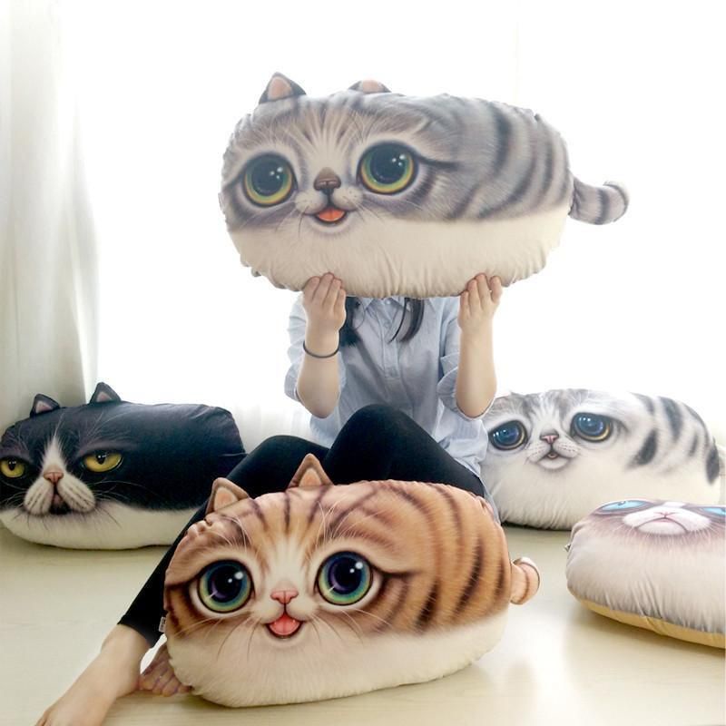 Jual Bantal Sofa Kucing Lucu Cat Pillow Plush Bahan Halus Lembut Hadiah ...