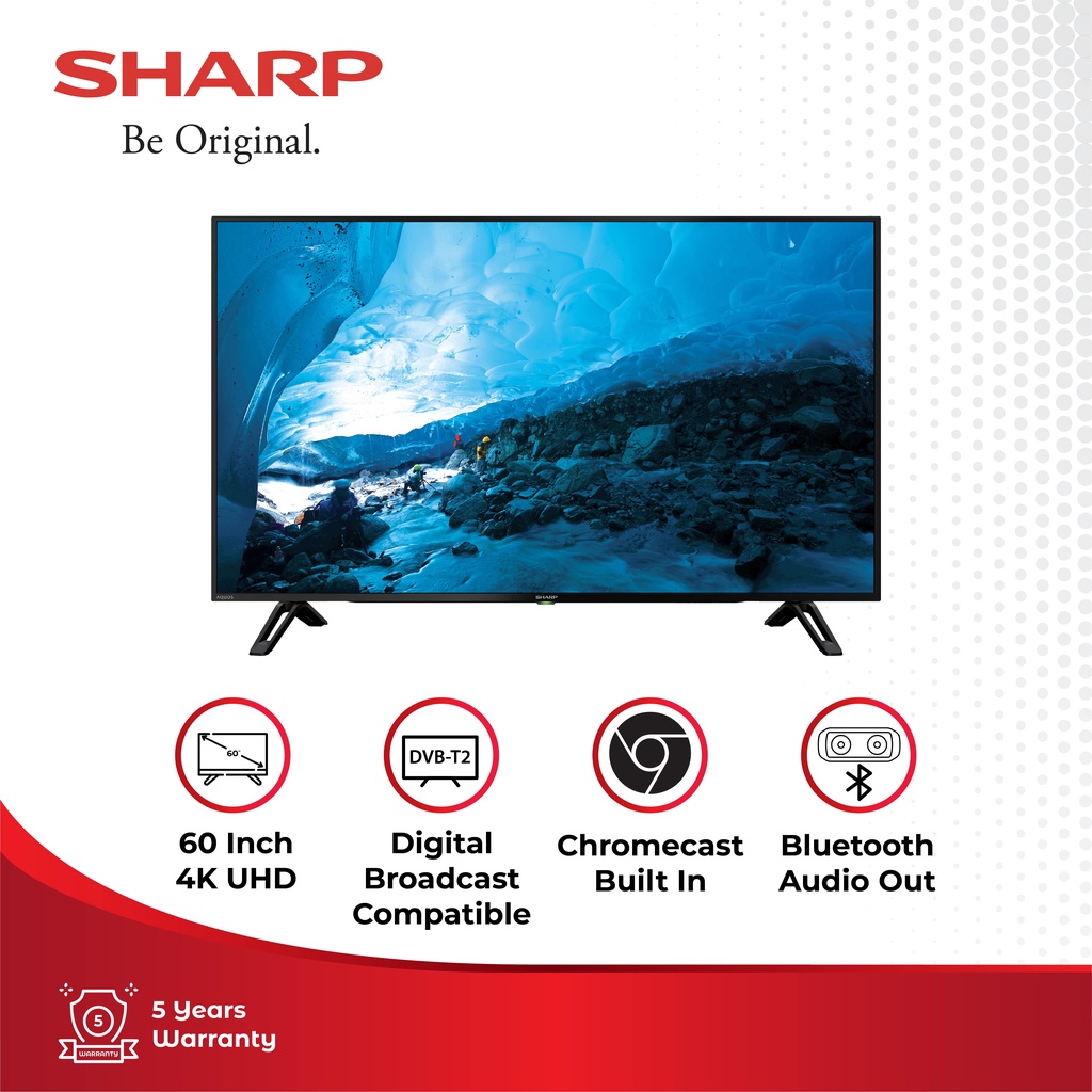 Jual SHARP LED TV 60 Inch Ultra-HD Resolution 4T-C60CH1X 4K | Shopee ...