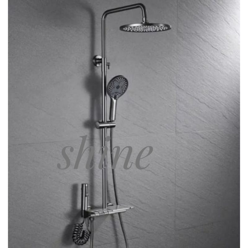 Jual Shower Set 4 in 1/Shower Coloum Hitam/Sower Black/Shower Tiang 4 ...