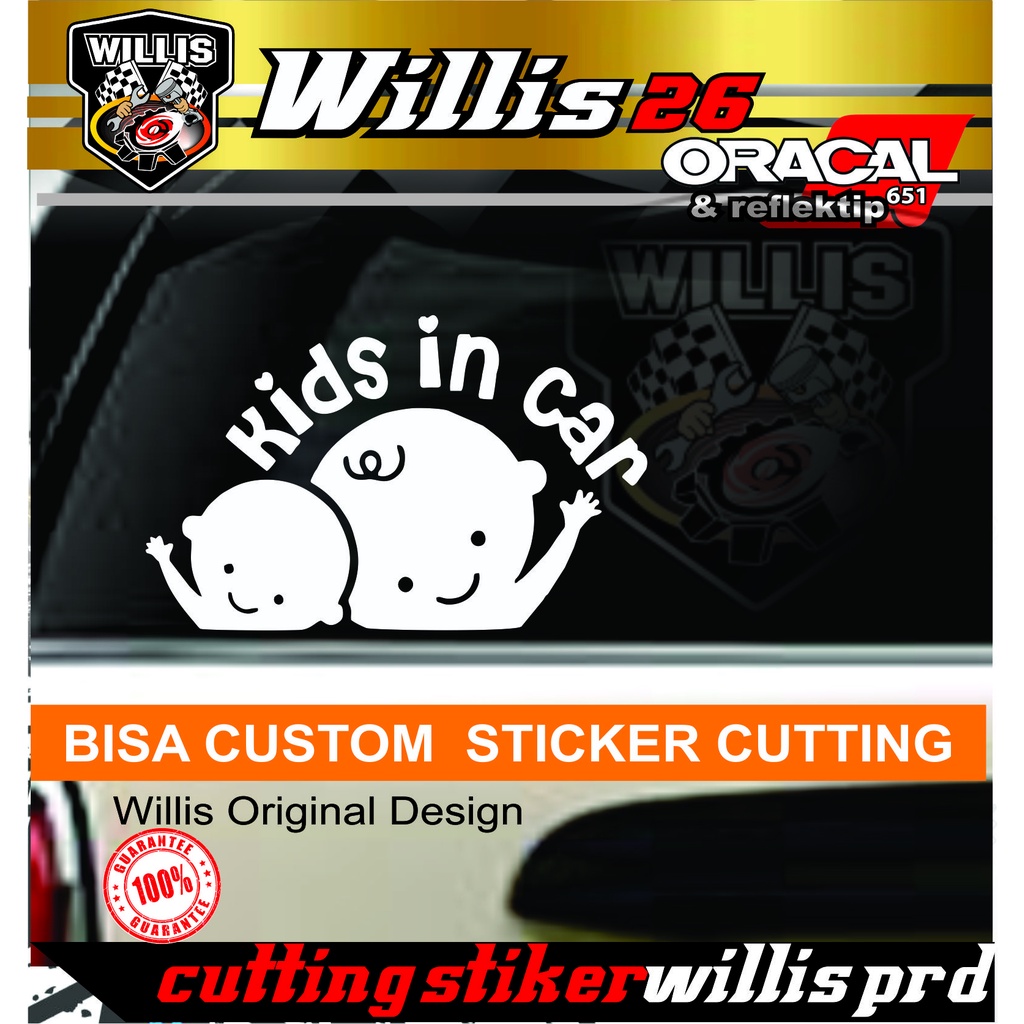Jual Stiker Mobil Kids in Car Baby on Board - Decal Sticker | Shopee ...