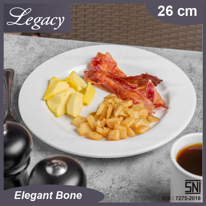 Jual LEGACY Piring Makan Bulat Porcelain/Dinner Plate/Piring Hotel ...