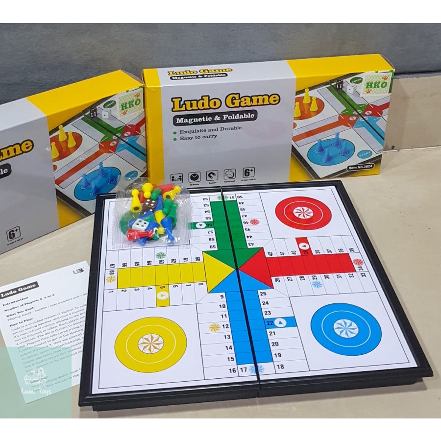 Jual Mainan Anak Family Game Board Game Ludo Magnetic And Foldable ...