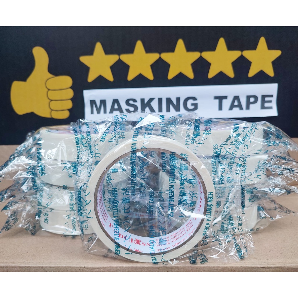 Jual LAKBAN KERTAS 1 inch / 22 mm x 16 meter MASKING TAPE MURAH MERIAH ...