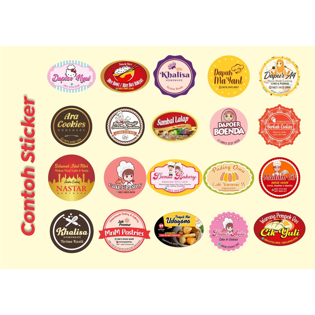Jual Sticker Label Toples Kue Bahan Cromo. | Shopee Indonesia