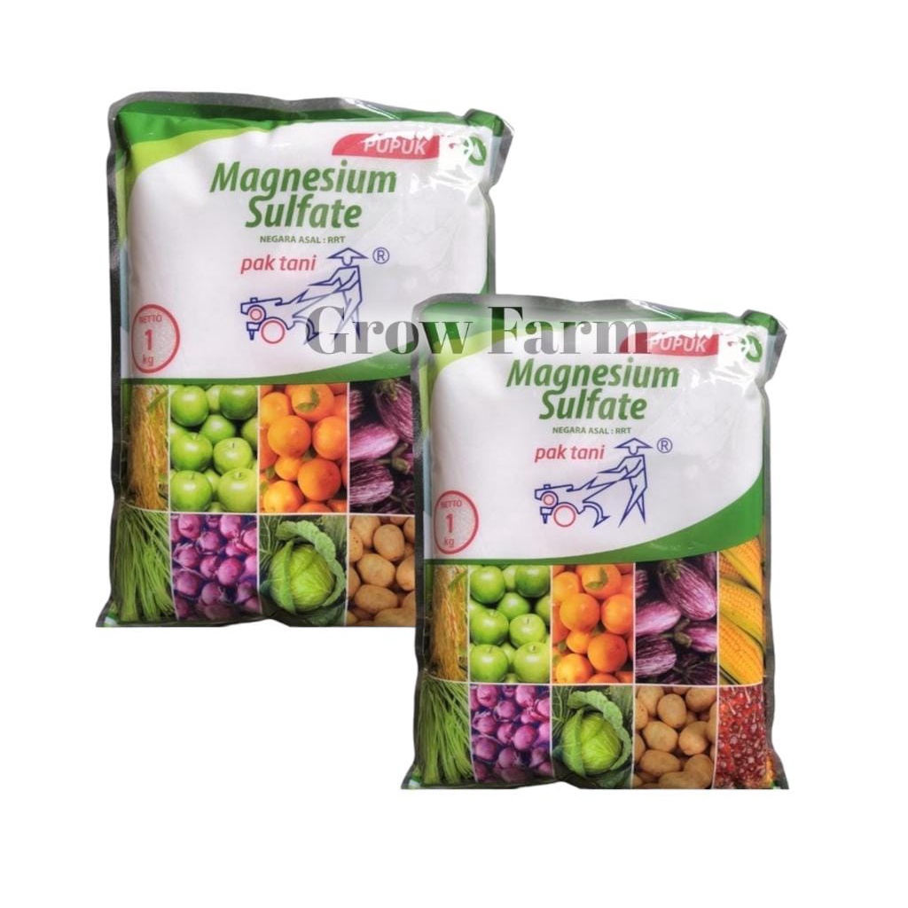 Jual Pupuk MAGNESIUM SULFATE Pak Tani Kemasan Pabrik 1 kg Bahan Aktif ...