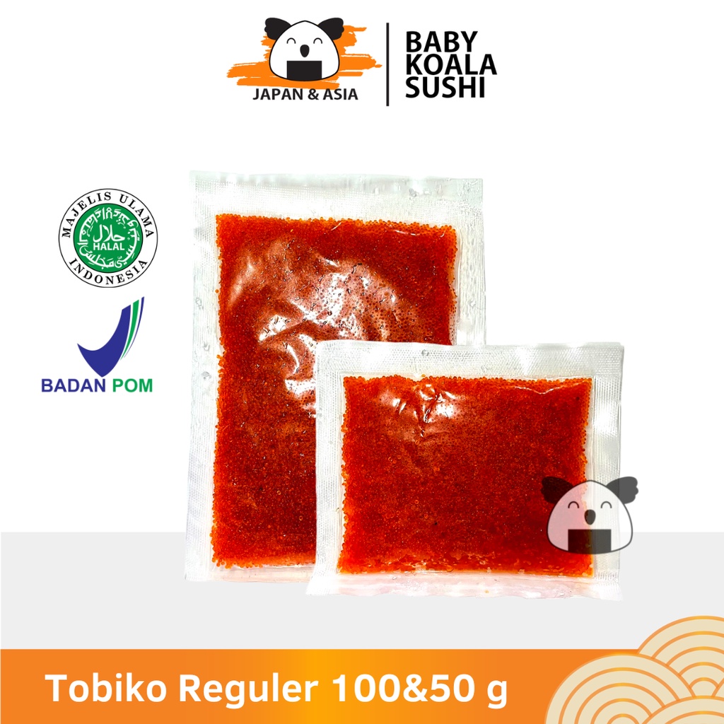 Jual TOBIKO Reguler Orange 50 g & 100 g Halal │ Telur Ikan Terbang Oren ...