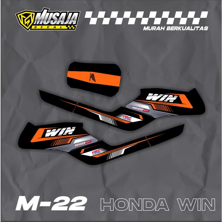 Jual Decal striping honda win simpel hitam custom desain | Shopee Indonesia