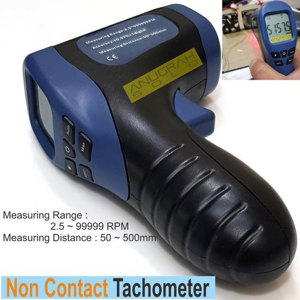Jual Digital Tachometer Laser Non Contact Tachometer RPM Meter Digital ...