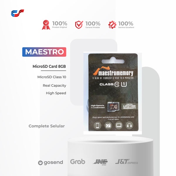 Jual Micro SD Maestro Memory Class 10 8GB - [Kartu Memori Handphone ...