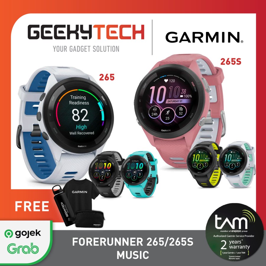 Jual Garmin Forerunner 265 Music / 265S Music / FR265 / FR265S ...
