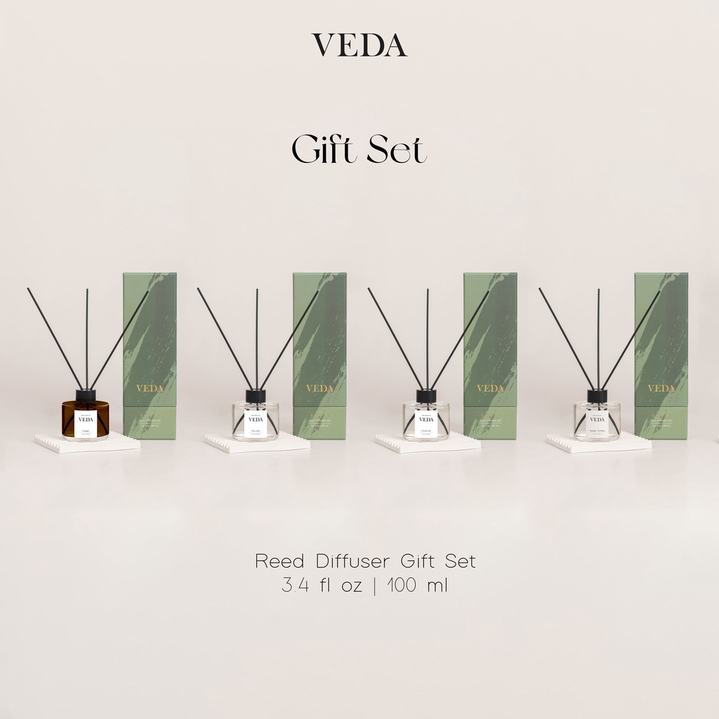 Jual VEDA Reed Diffuser 100ml Gift Box Set - Pengharum Ruangan Aroma Terapi | Shopee Indonesia