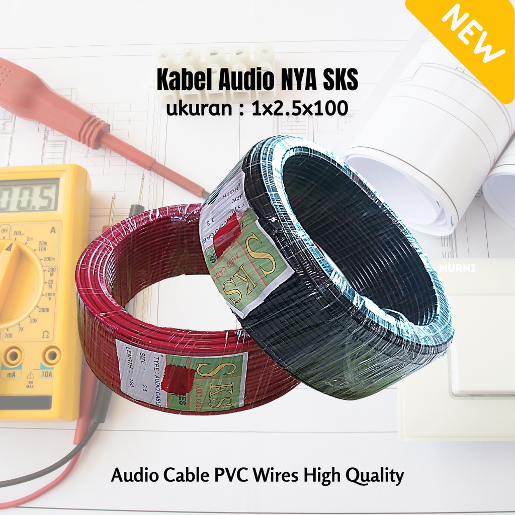 Jual Kabel Listrik NYA merk SKS ukuran 1 x 2.5 x 100 Kawat Tunggal ...