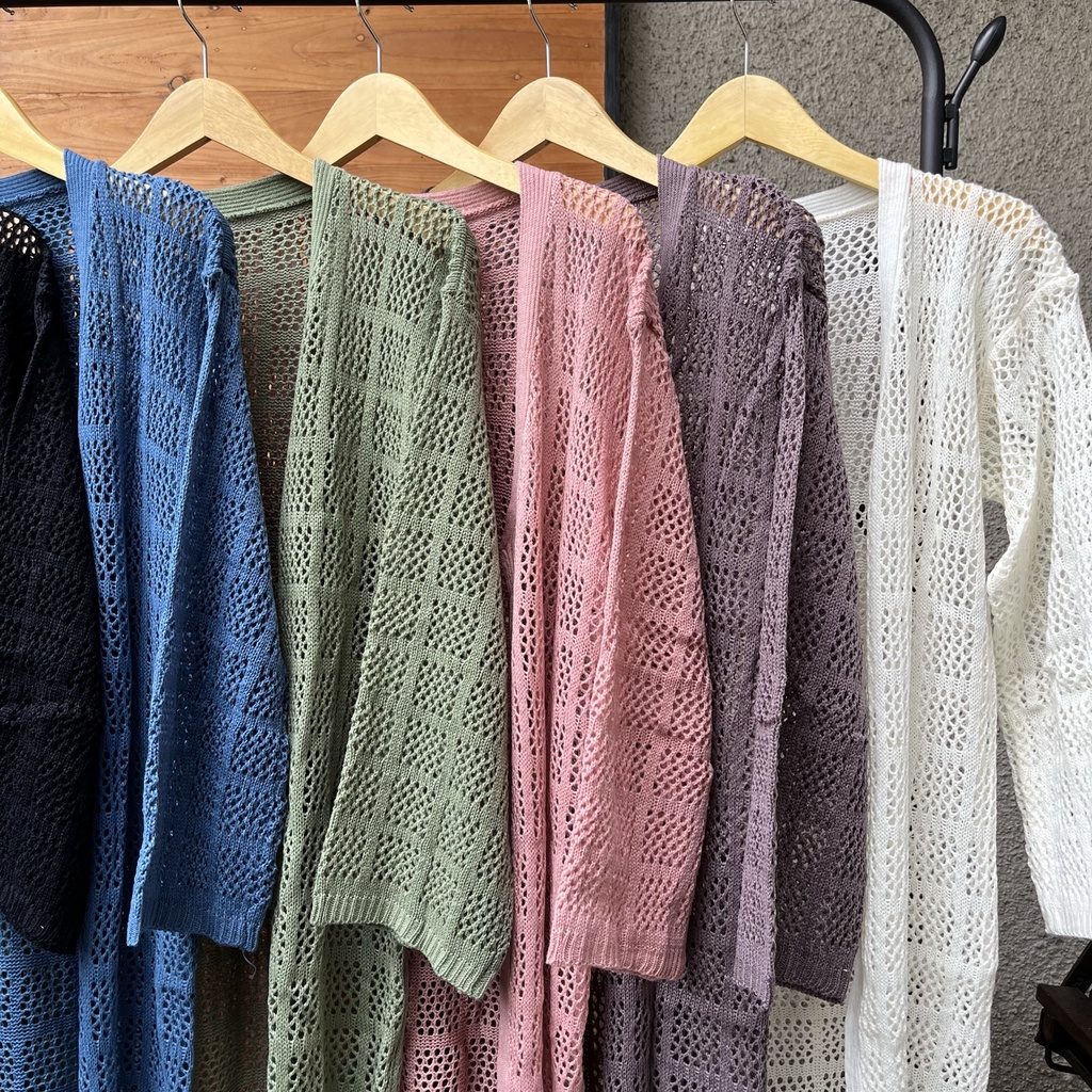 Jual Furka Long Outer Jaring Magra / Fishnet Long Cardi | Shopee Indonesia