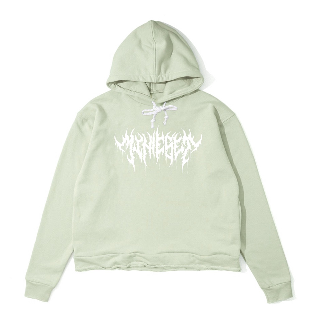 Jual Mnst Hoodie Crop | Oversized Unfinished | Sage Green | Core ...