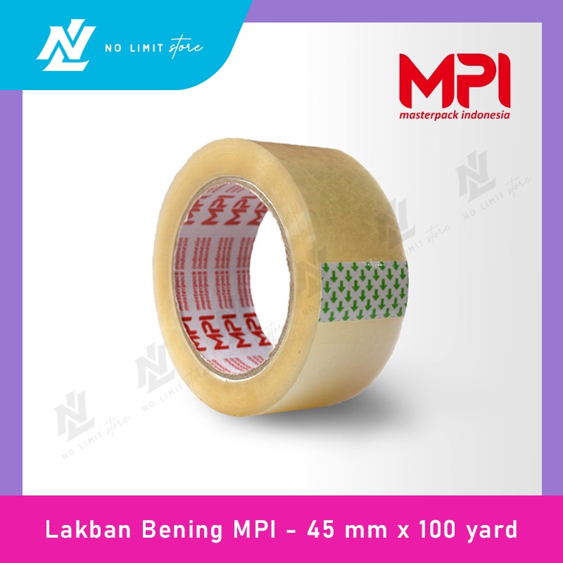 Jual Lakban Bening 45mm x 100 Yard - Lakban MPI 45 mm x 100 Yard | Shopee Indonesia