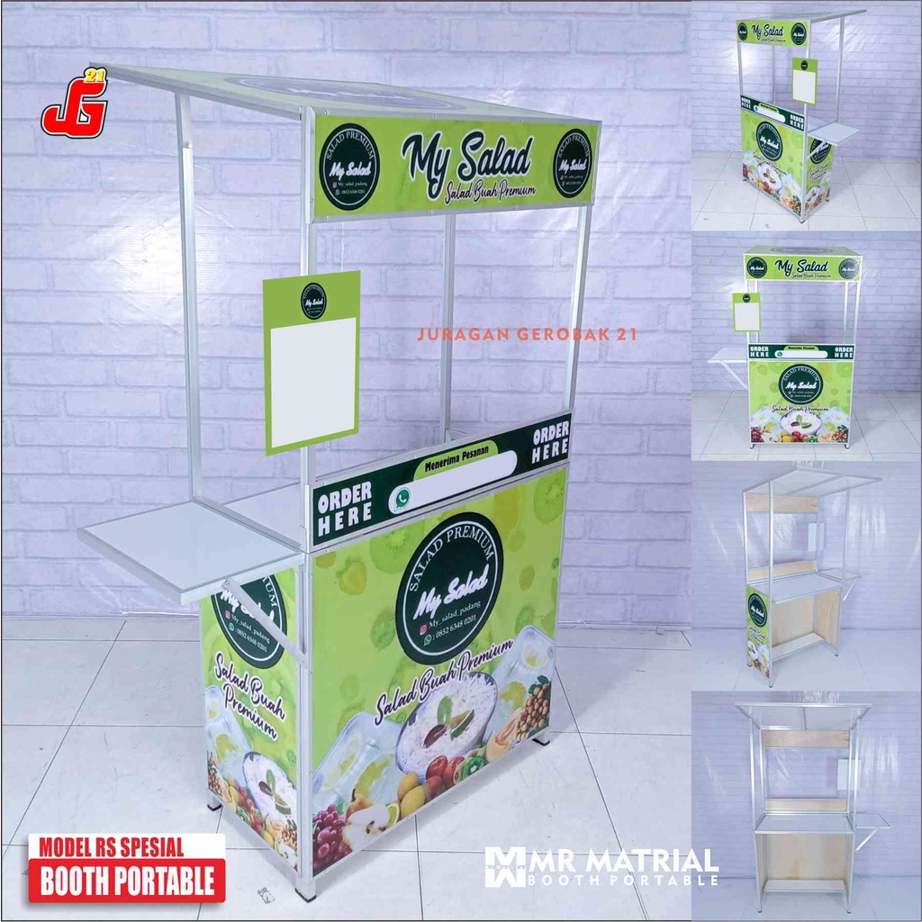Jual Booth Portable Model RS Spesial Meja Lipat Gerobak Jualan Portable ...