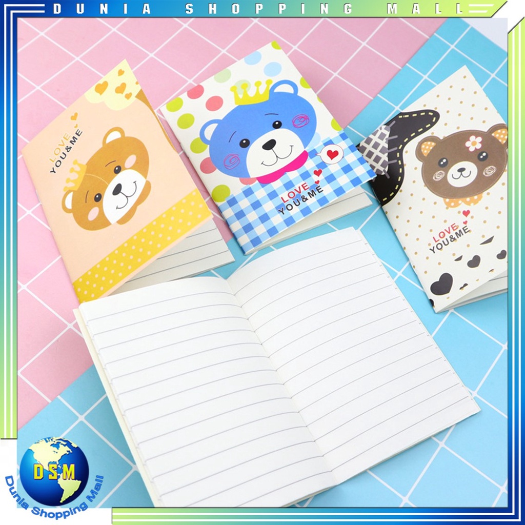 Jual DSM Buku Tulis Mini Motif Kartun Note Book Mini Cartoon Mini Book ...