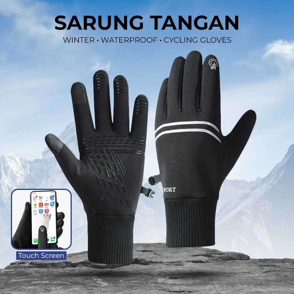 Jual Sarung Tangan Sepeda Motor Olahraga Outdoor Touch Screen Winter ...