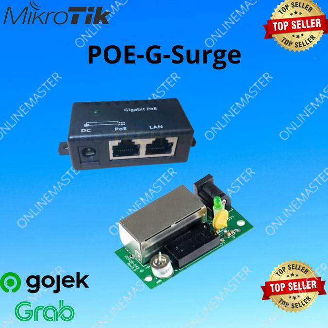 Jual Mikrotik Poe-G-Surge Gigabit Power Over Ethernet Adapter + Surge ...