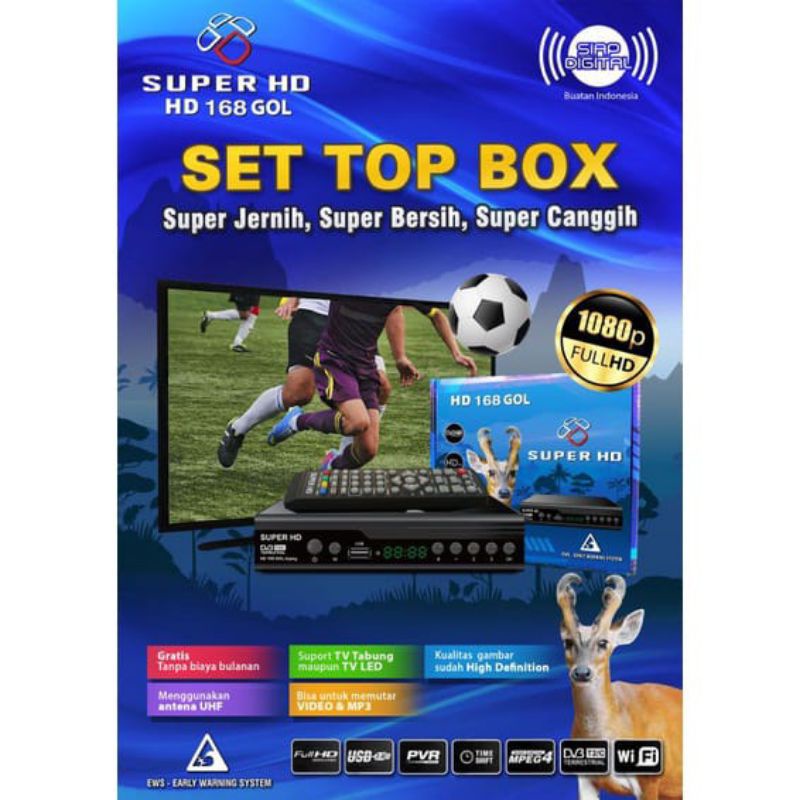 Jual STB DIGITAL SET TOP BOX SUPER HD 168 GOL KIJANG | Shopee Indonesia