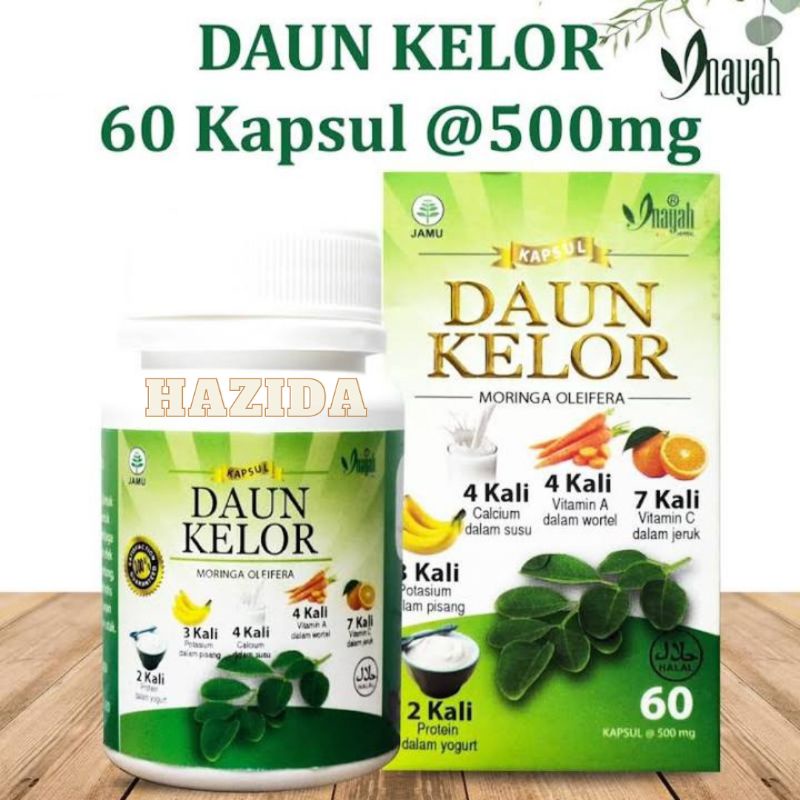 Jual Kapsul Daun Kelor 60 Kapsil Ekstrak Moringa Inayah Herbal | Shopee ...